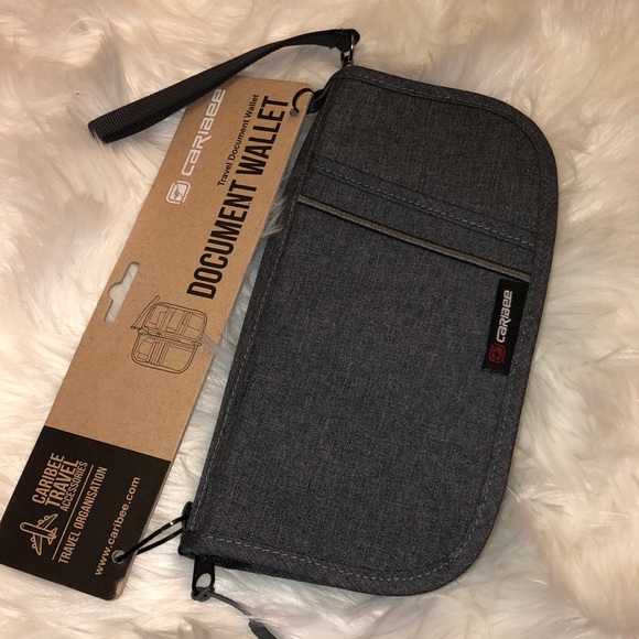 Caribee | Bags | Caribe New Wtag Travel Passport Document Wallet | Poshmark